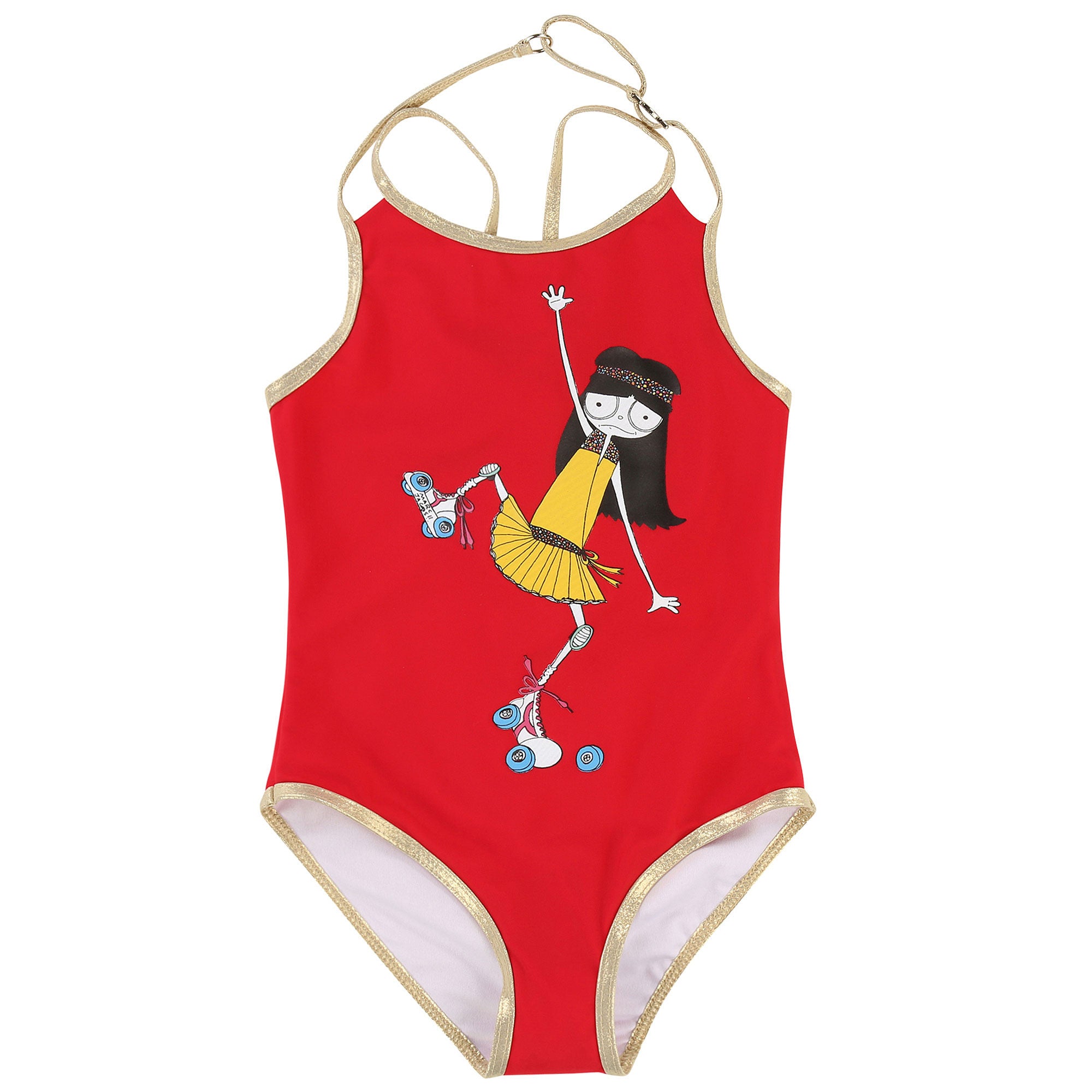 Girls Red Miss Mark Swimsuit